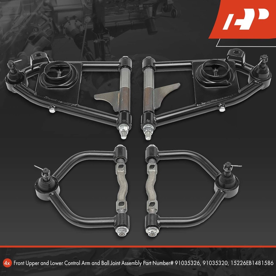 4x Front Suspension Upper & Lower Tubular Control Arm for Ford Pinto ...