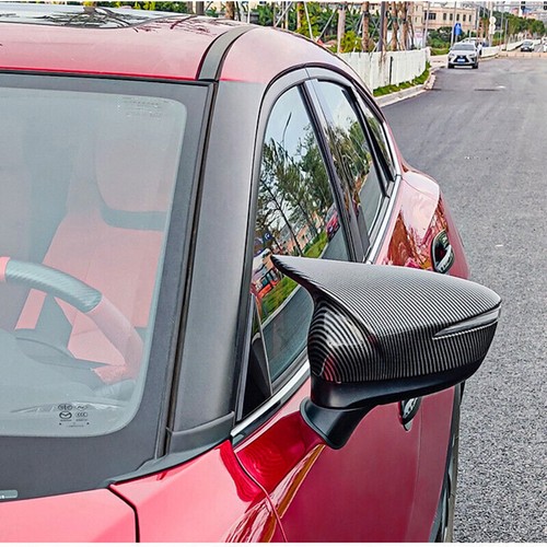 For Mazda CX-3 2016-2021 Carbon Fiber OX Horn Side Rear View Mirror ...