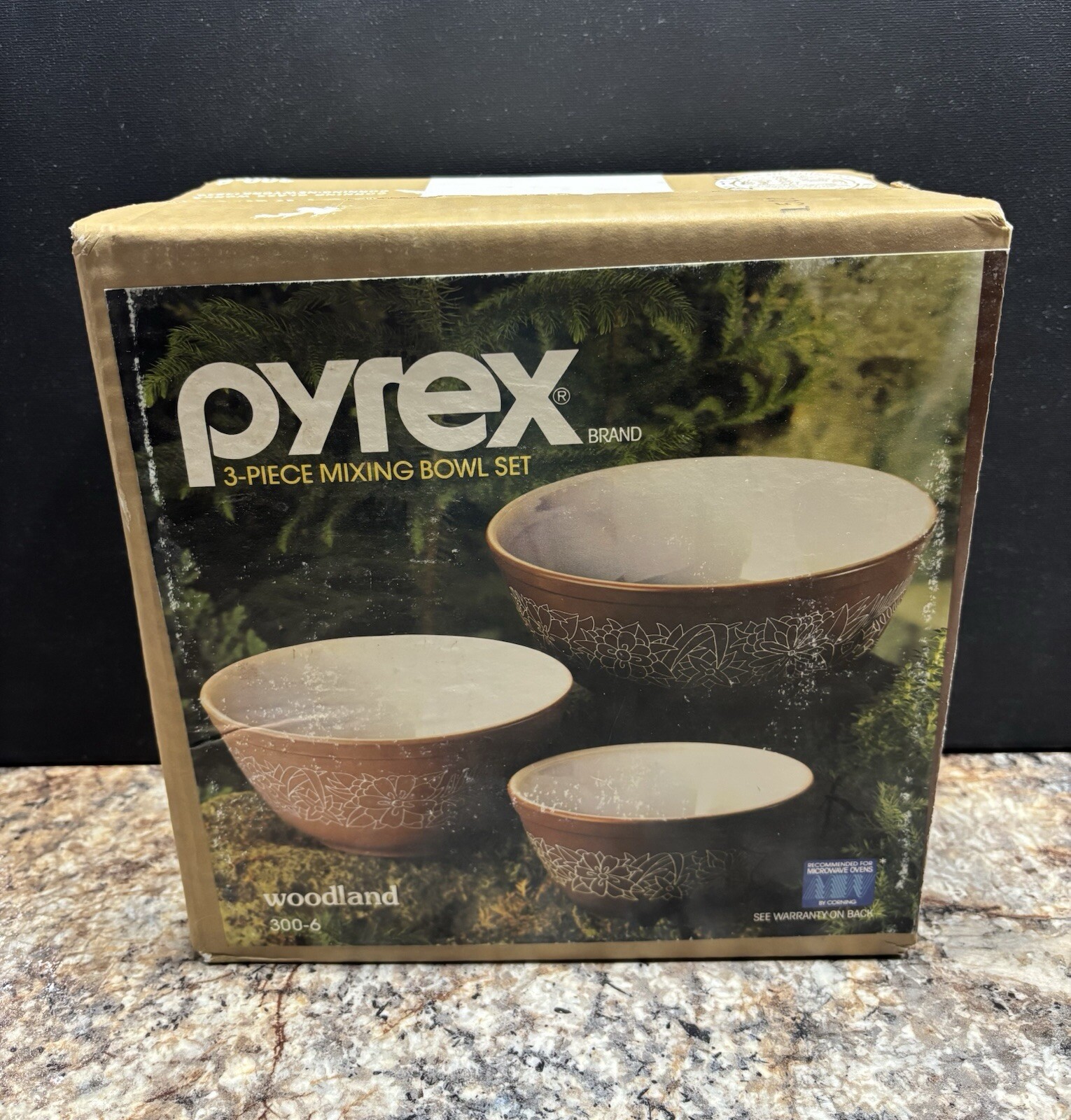 Vintage Pyrex Nesting Mixing Bowl 3 Piece Set 300-6 Brand New Unopen ...