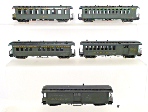BRASS D&RGW SAN JUAN PASSENGER CAR SET-CUSTOM PAINTED-HOn3 SCALE-UNITED ...