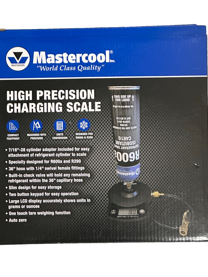 Mastercool 98201 High Precision Refrigerant Charging Scale for R290 ...