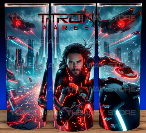 Tron Ares 2025 Jared Leto Movie Cup Mug Tumbler 20oz with lid and straw ...