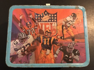 VINTAGE METAL NFL AFC/NFC CONFERENCE FOOTBALL LUNCH BOX | eBay