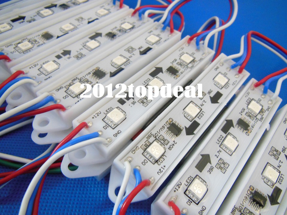 20pcs 3LEDS WS2811 5050 RGB Super Bright LED Module SMD Light ...