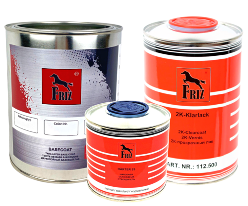 FRIZ 2,5L Set Basislack spritzfertig für Audi LP7V + Klarlack und ...