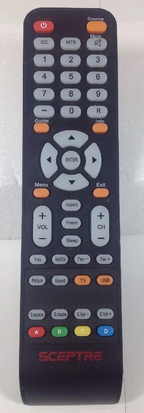 Sceptre TV Remote for E195BV-SHDE E165BV-HD X425BV-FHD X425BV-FHD3 ...