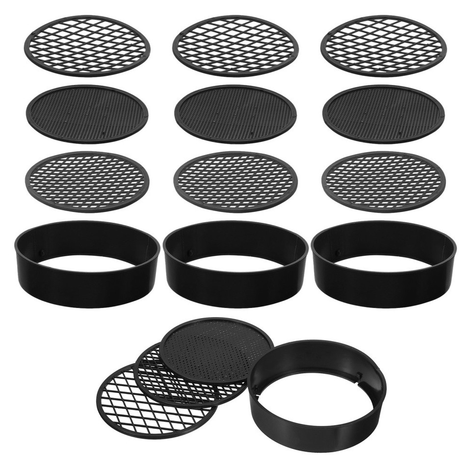 4 Sets Handheld Soil Screen Fine Mesh Sifter Garden Potting Sieve ...