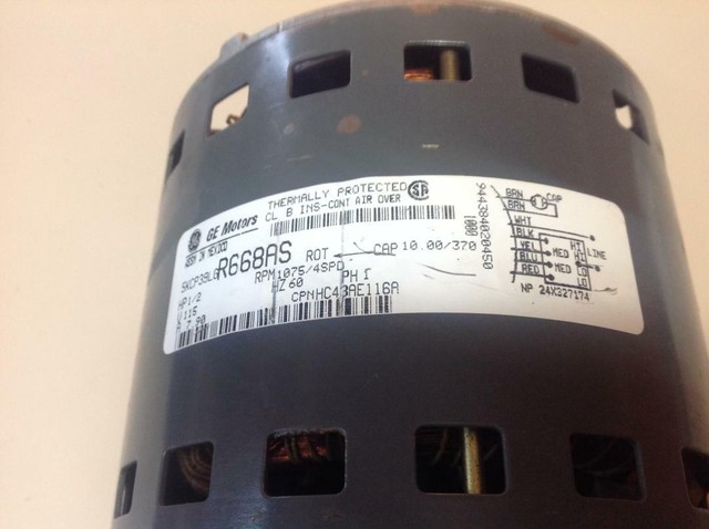 GE Carrier 5KCP39LG R668AS HP 1/2 HC43AE116A RPM 1075 Furnace Blower ...
