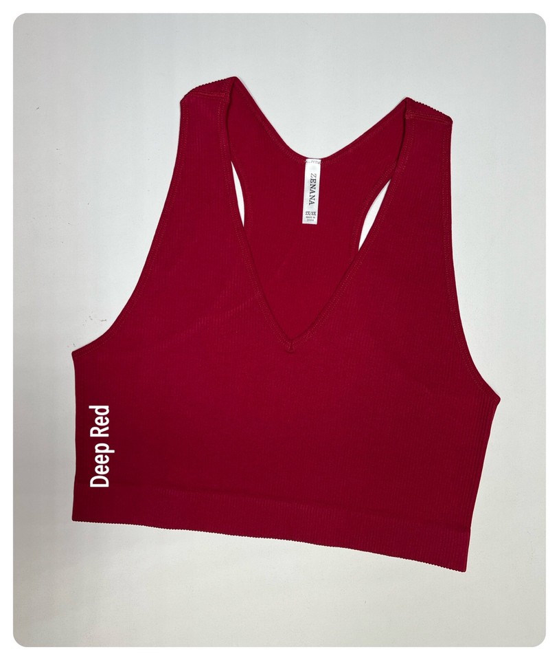 Zenana Ribbed Racerback Brami Crop tank top 1X/2X/3X 40A-48DD bralette ...