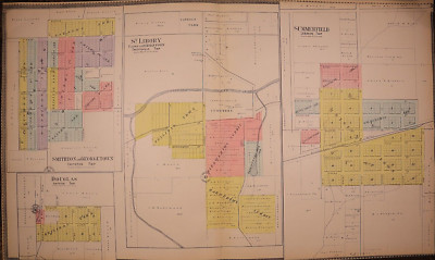 1901 Plat Map DOUGLAS, SUMMERFIELD, St. LIBORY, St. CLAIR Co., IL ...