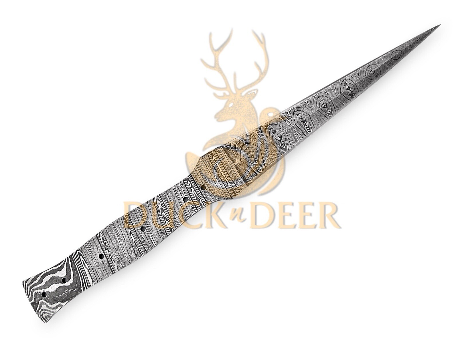 10" Long Handmade Damascus Steel Blank Blade Dagger Knife Dagger Blank ...