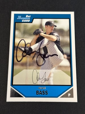 Adam Bass Signed 2007 Bowman Prospects Card Auto Diamondbacks Autograph ...