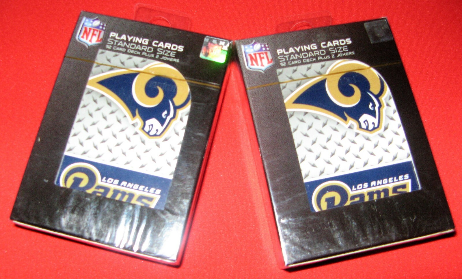 TWO (2) DECKS OF LOS ANGELES RAMS, PLAYING CARDS FROM PRO SPECIALTIES ...