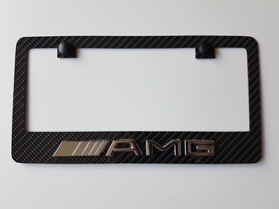 AMG Carbon Fiber License Plate Frame With 3D AMG Emblem | eBay