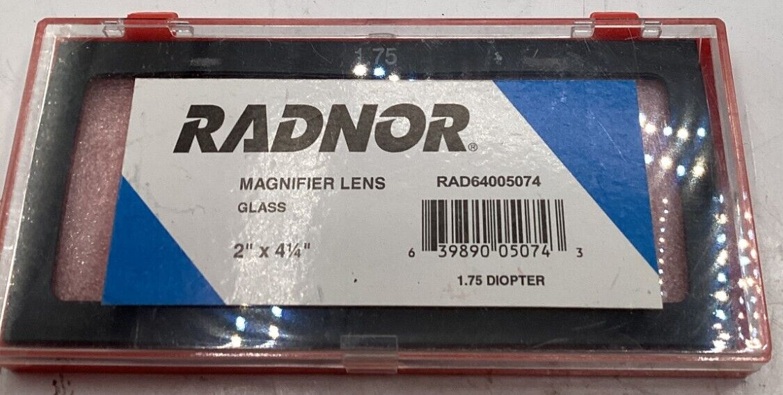 (QTY 1) Radnor Magnifying Lens Glass 1.75 Diopter 2" x 4-1/4" RAD64005074