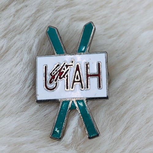 Ski Utah Resort Souvenir Enamel Skis Lapel Brooch Pin | eBay