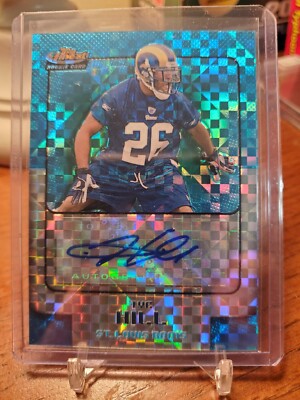 TYE HILL 2006 FINEST BLUE XFRACTOR ROOKIE AUTO #D /150 ~ RAMS CLEMSON ...