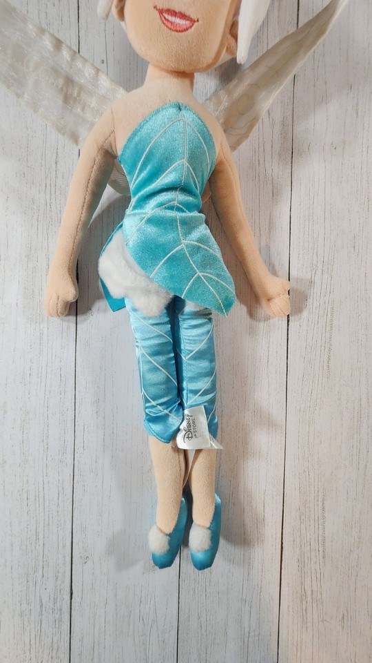 DISNEY STORE PERIWINKLE FAIRY PLUSH PLUSHIE TINKERBELL TINK 21" BLUE ...