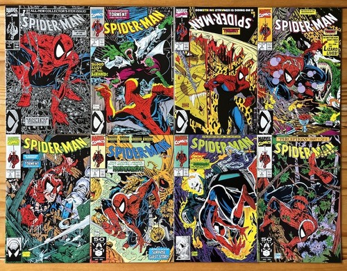Spider-Man (1990) 1-8! Torment! Ghost Rider! McFarlane! Silver Cover! See Pics! | eBay