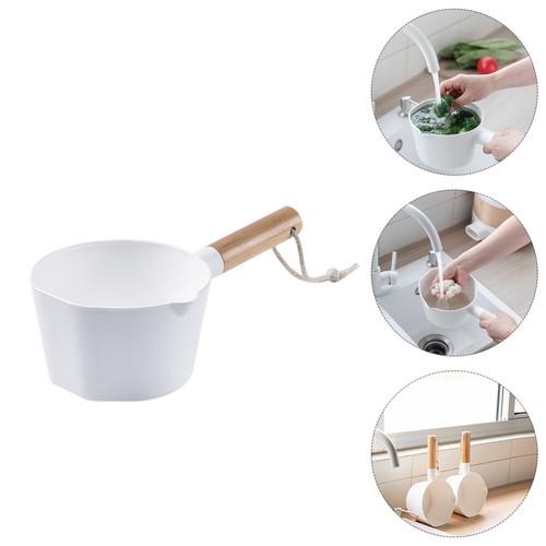 Scoop D'eau En Bois Tout-petit De Bébé Louche Pour Le Bain À Blanche | eBay