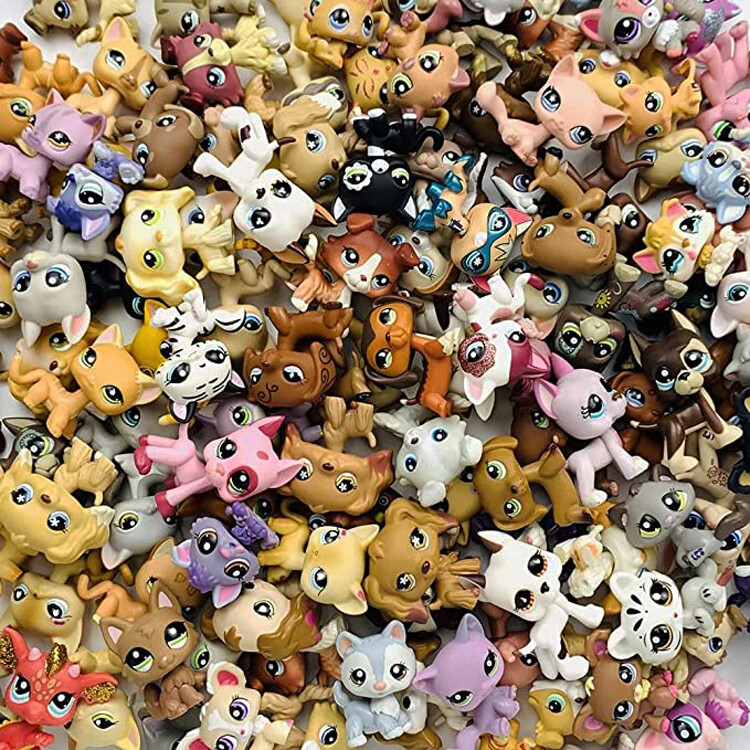 Littlest Pet Shop Lot 7 Random AUTHENTIC LPS (2"Cat Or Dog)+5PCS(1 ...