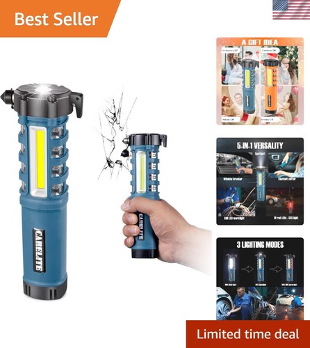 Versatile Emergency Car Flashlight with Seatbelt Cutter & Window ...