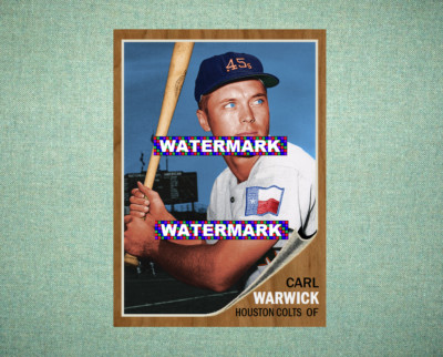 Carl Warwick Houston Colt 45s 45 1962 Style Custom Baseball Art Card | eBay