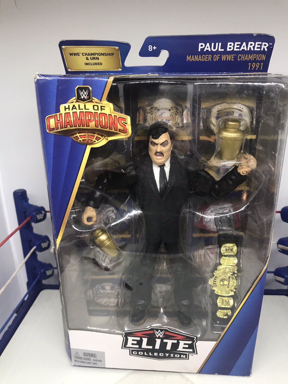 WWE ELITE HALL OF CHAMPIONS PAUL BEARER W/ WWF HEAVY WEIGHT ...