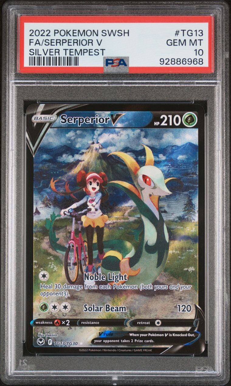 PSA 10 Gem Mint Serperior V TG13/TG30 Silver Tempest Pokemon Card | eBay