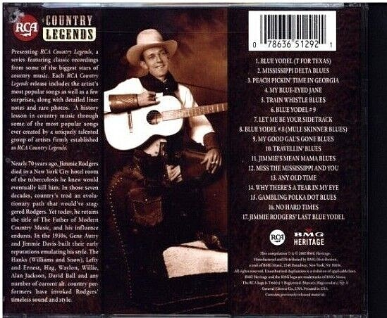 JIMMIE RODGERS RCA Country Legends RCA VICTOR TRACK PROMO SEALED ...