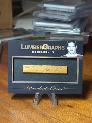 Tim Horton Lumber Graphs 1/1 Autograph President's Choice | eBay