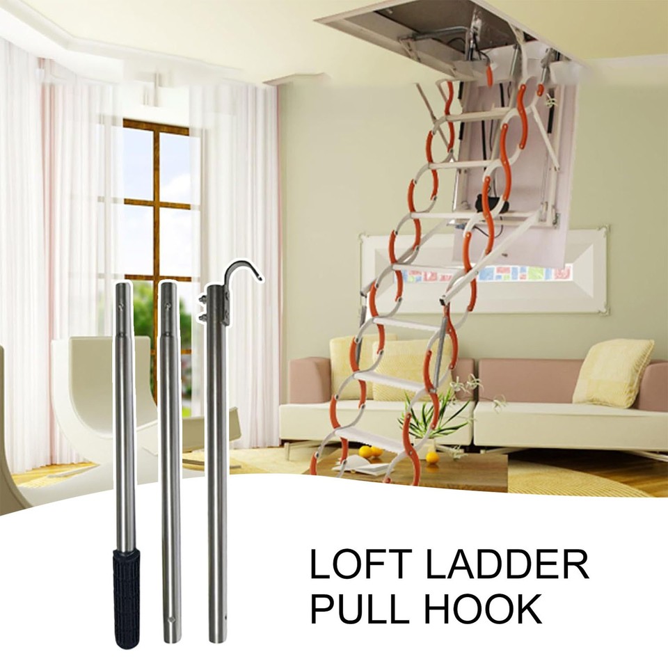 Attic Pull Down Hook Ladder Pull-down Tool Attic Extension Rod With ...