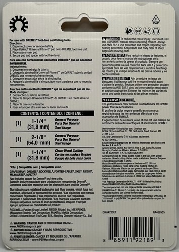 DEWALT 3-Pack Multiple Materials Oscillating Tool Blade Set DWA423SET ...