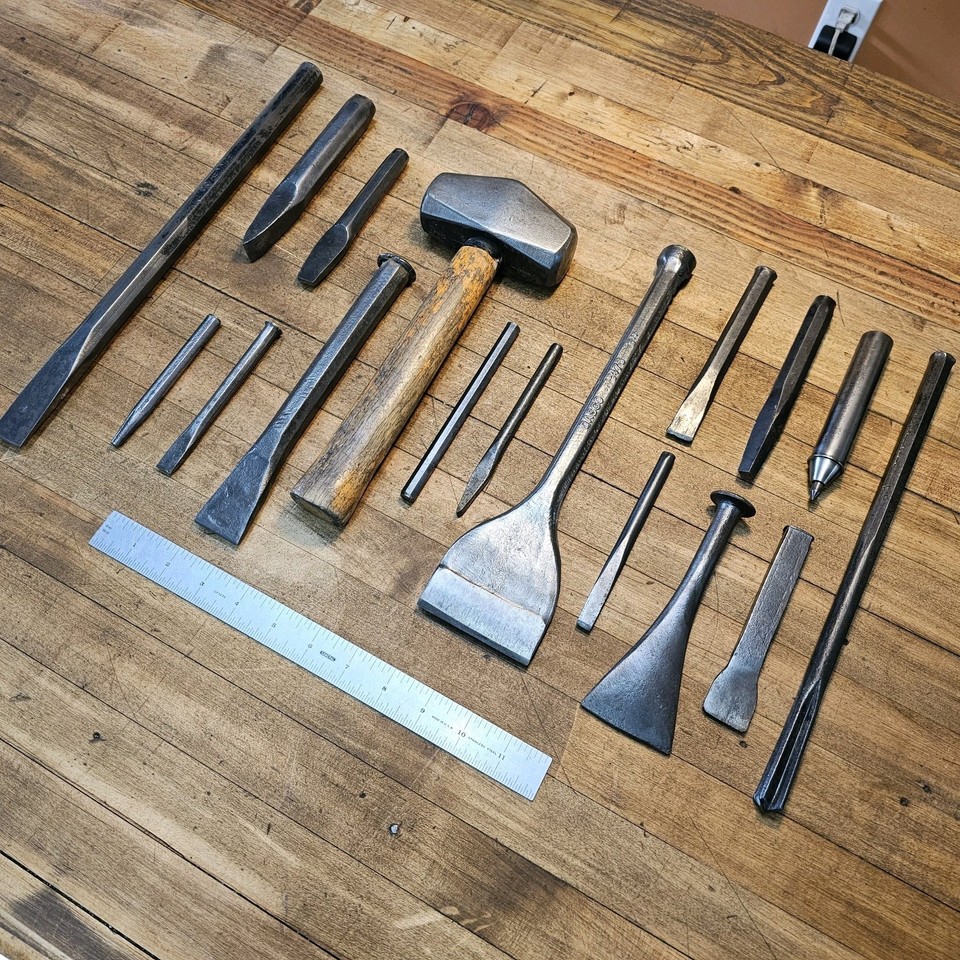 Blacksmith Tools FORGE ANVIL CHISELS Shaping Forging Tools Hammers ...