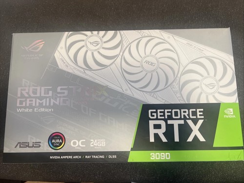 ASUS ROG Strix GeForce RTX 3090 OC White Edition 24GB GDDR6X Graphics ...