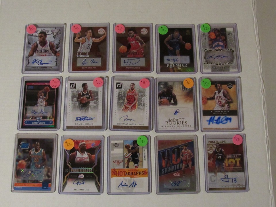 Basketball Card Lot of 117 cards. All cards are Auto cards. All ...
