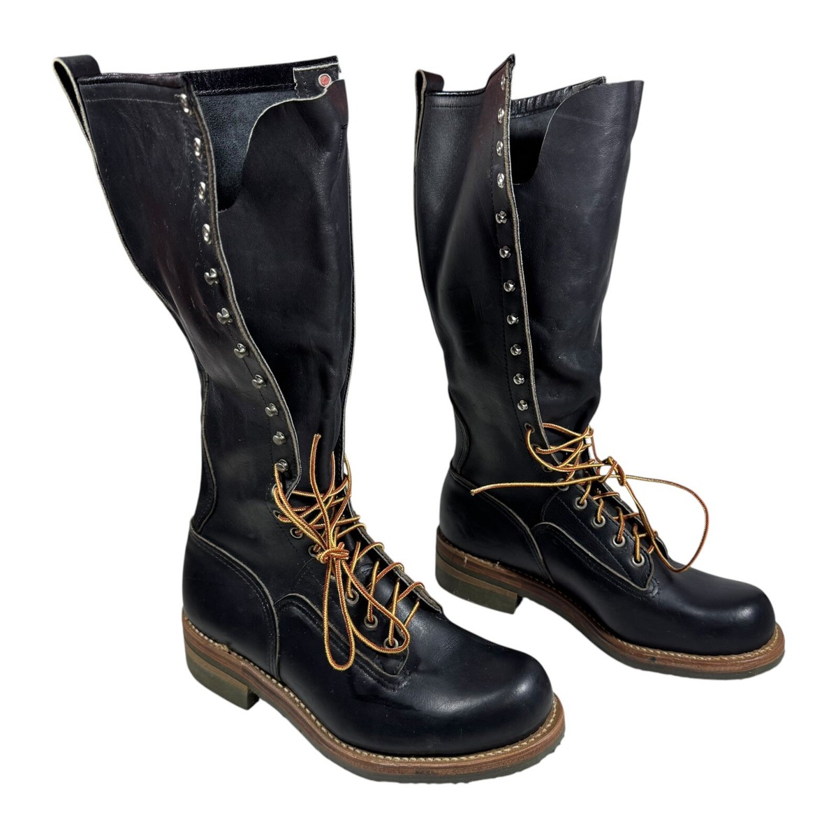 Vintage Red Wing 650 Green Cork Sole Tall Lineman Black Vintage Red Wing 650 Green Cork Sole Tall Lineman Black