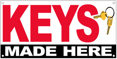 18x36 Inch KEYS MADE HERE Vinyl Locksmith Banner Sign New - wb | eBay