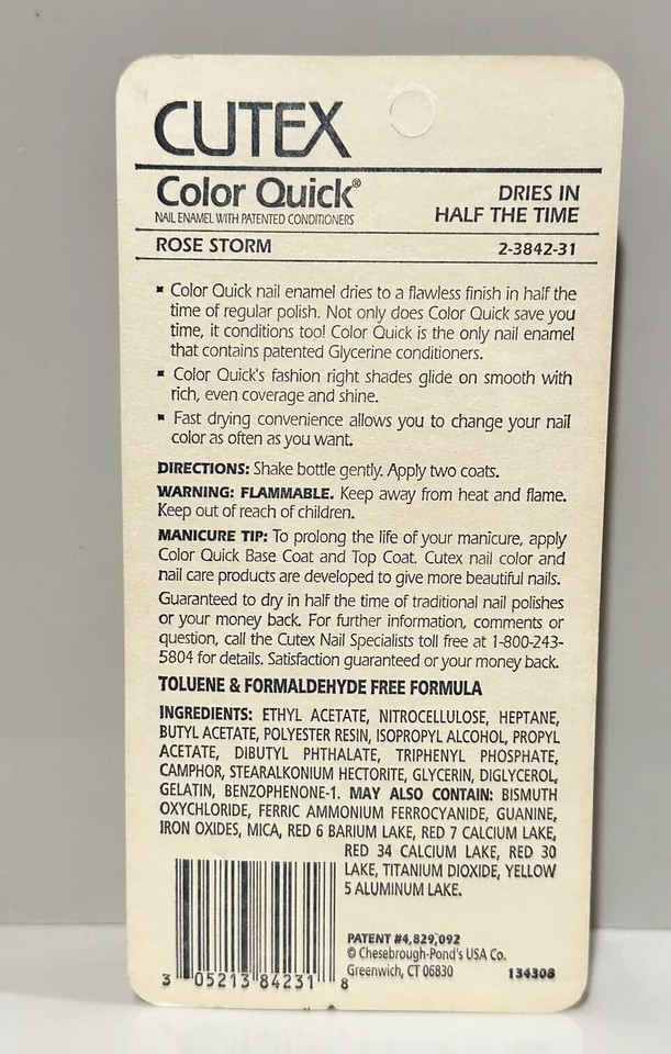 Cutex Color Quick Nail Enamel Polish - Rose Storm 31 - 0.4 oz | eBay