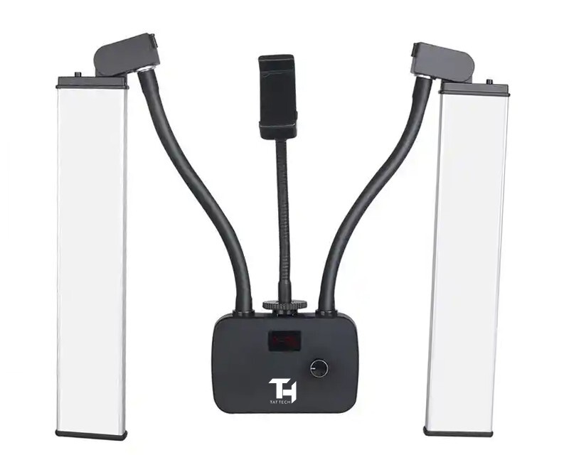 TAT TECH Portable Adjustable Dual Head LED Floor Lamp Tattoo Salon Work ...