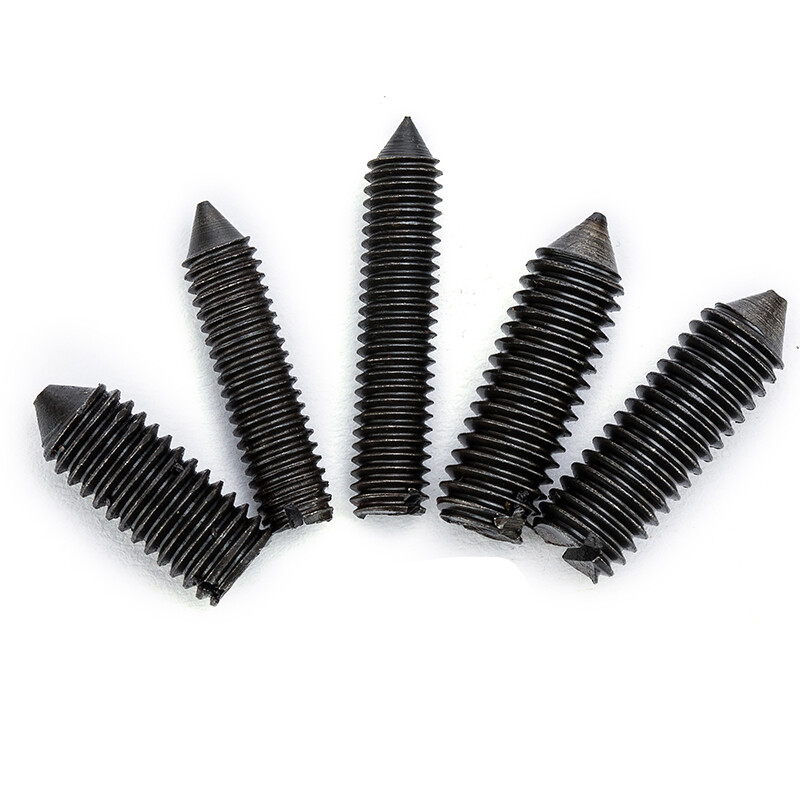 Black Steel Slotted Set Screws With Cone Point M2 M2.5 M3 M4 M5 M6 M8 ...