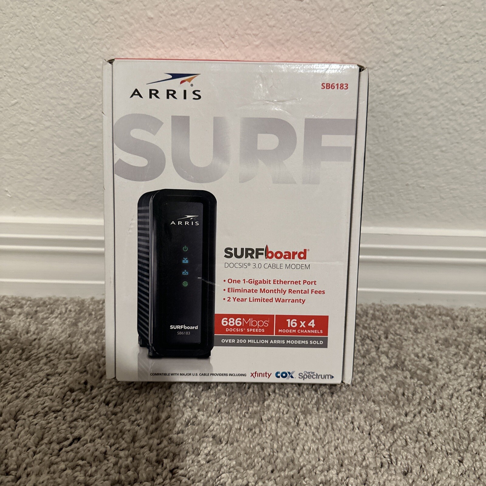 Arris Surfboard SB6183 Cable Modem 686 mbps Internet Xfinity 16x4 ...