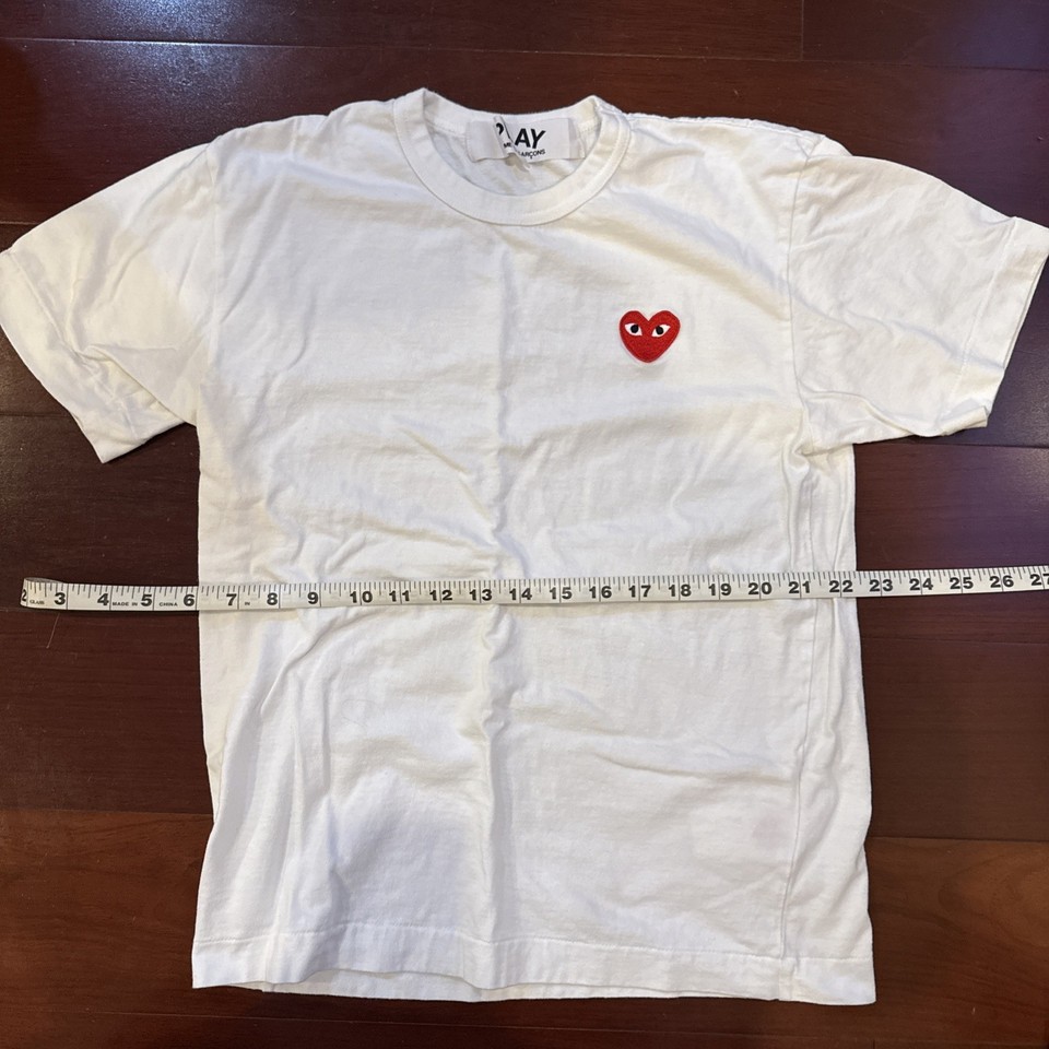 COMME DES GARCONS CDG PLAY KIDS RED HEART T-shirt Size small Japan ...