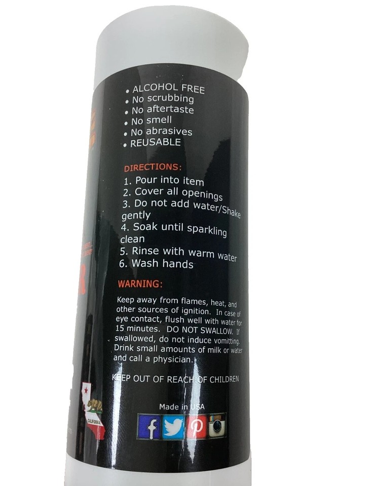 Orange Chronic Glass Bong Soaker Cleaner 16oz Pack of 2 Bottles | eBay