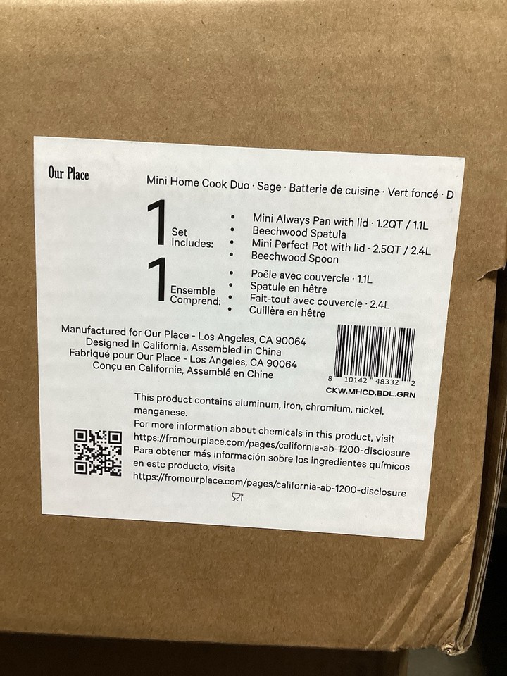 Our Place Mini Home Cook Duo Mini Always Pan + Mini Perfect Pot - SAGE ...