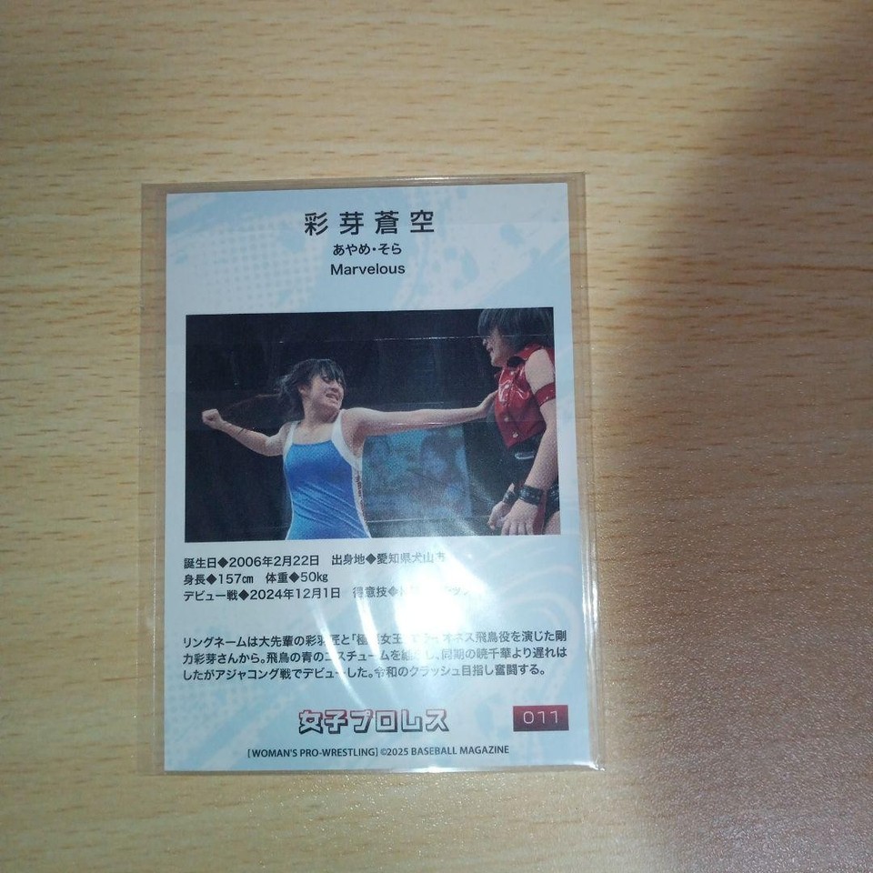 Sora Ayame Pro Wrestling Card Marvelous Bbm | eBay