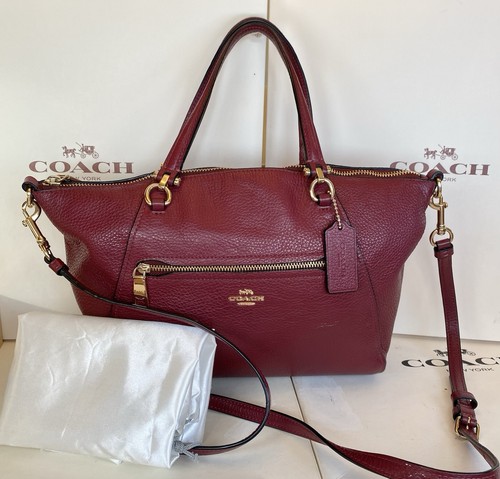 Coach 79997 Prairie In Boysenberry Pebbled Leather Convertible Satchel ...