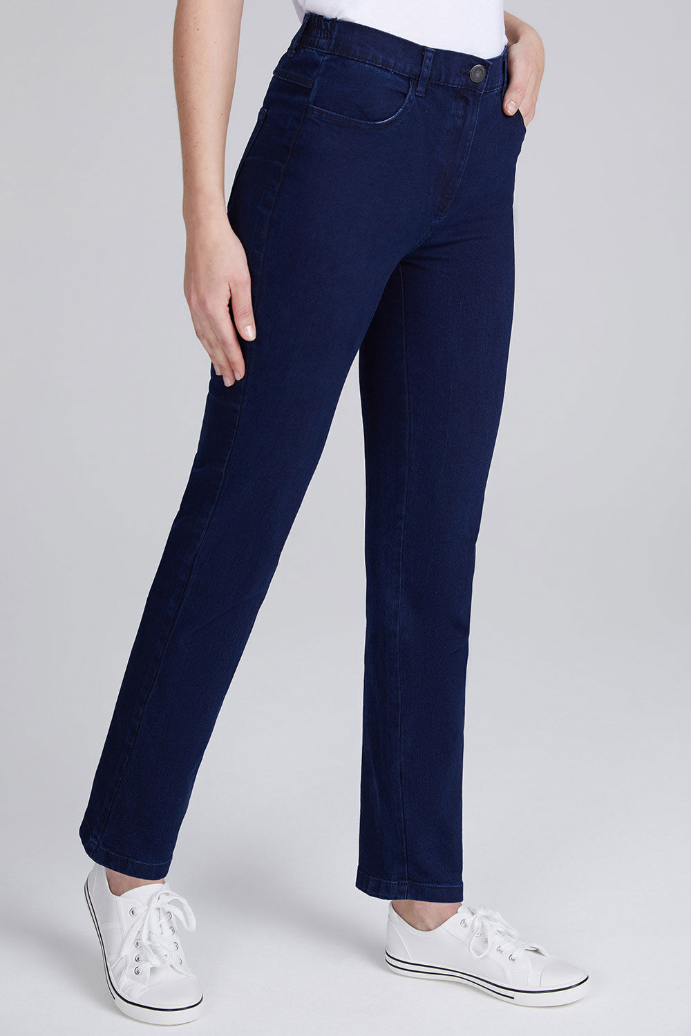 Ex Bon Marche Slim Leg Elastic Waist Susie Jeans Various Lengths Sizes ...