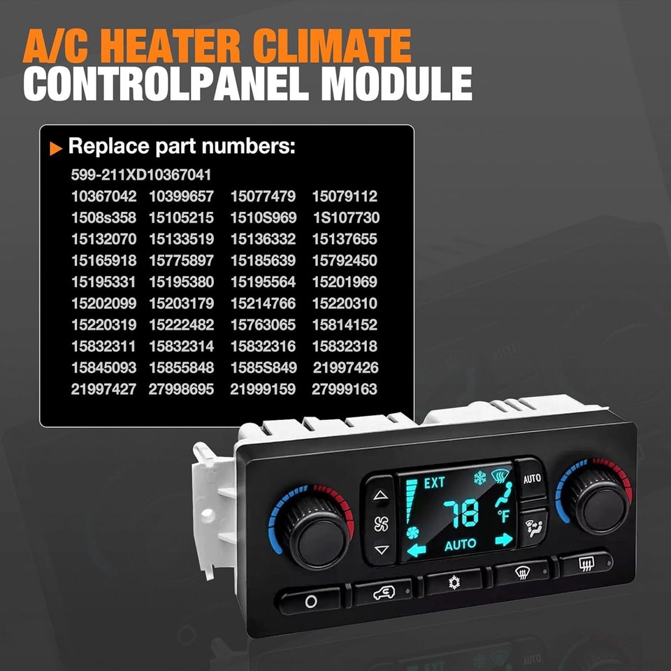 A/C Heater Climate Temperature Control Module for Chevy Silverado 1500 ...