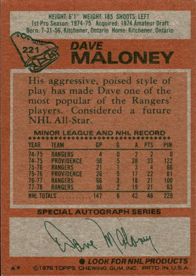 DAVE MALONEY CARD #221 BUY ANY 2 ITEMS FOR 50% OFF B1012R3S6P57 | eBay